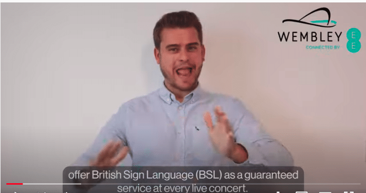 BSL Interpretation at Wembley Stadium - Deafinate Matters CIC
